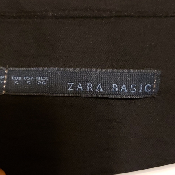 Zara | Tops | Zara Basic Black Black Shirt | Poshmark